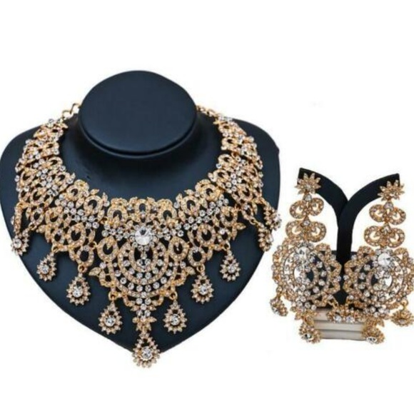 Jewelry | Princess Draping Bib Necklac Set | Poshmark